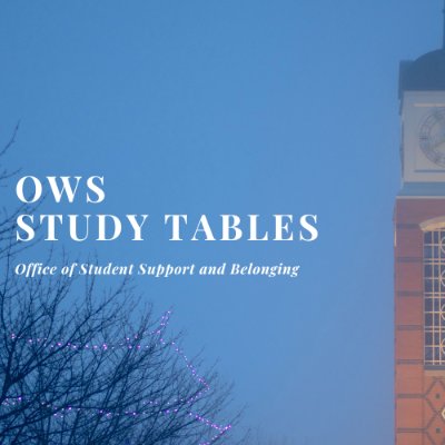 Study Tables on 4/17/2025 at 5:00 PM - Events - Office of Student ...